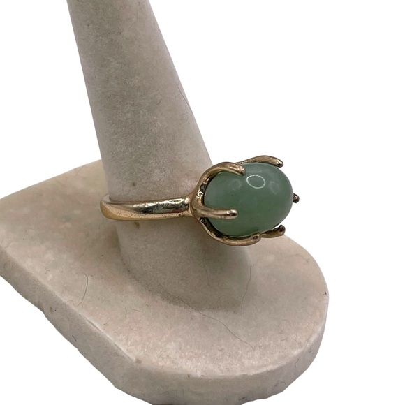 Jewelry | Vintage Gold Tone Jade Cocktail Ring | Poshmark